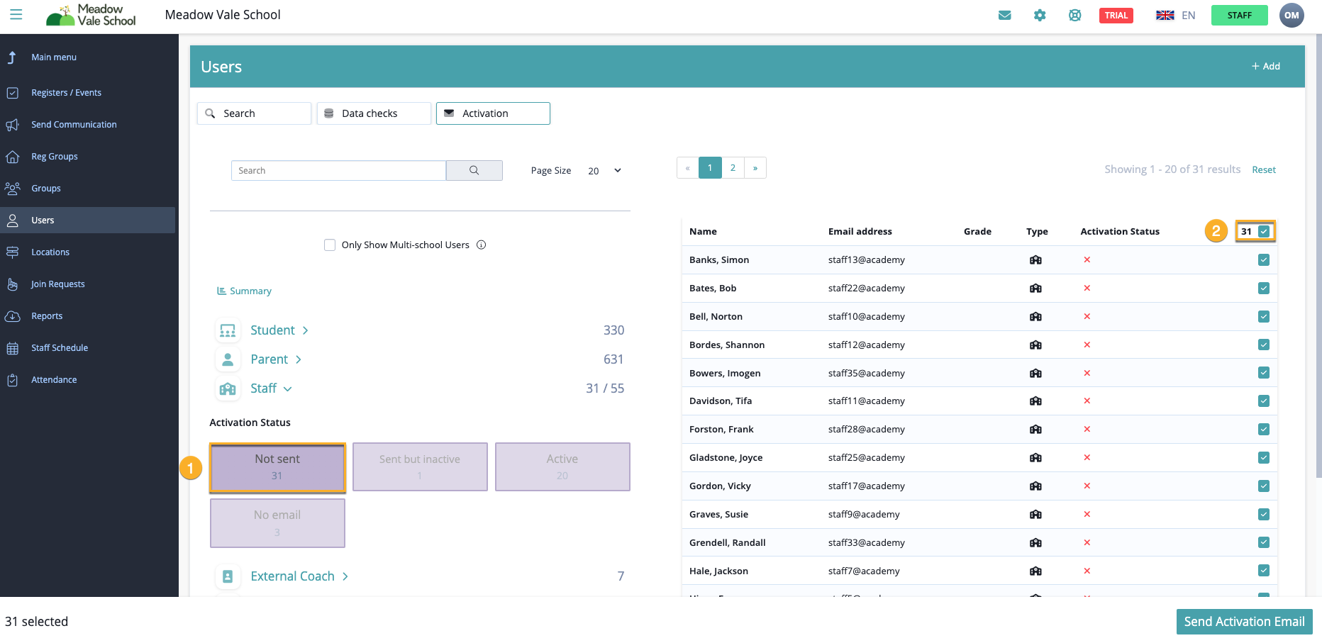 Sending Staff, Students, and Parents an Activation Email – SchoolsBuddy ...