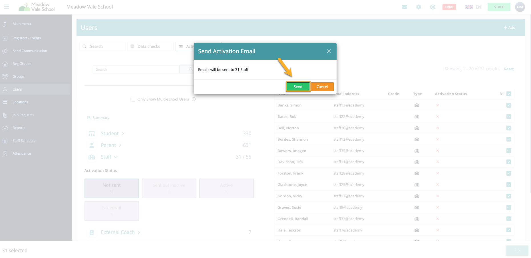 Sending Staff, Students, and Parents an Activation Email – SchoolsBuddy ...