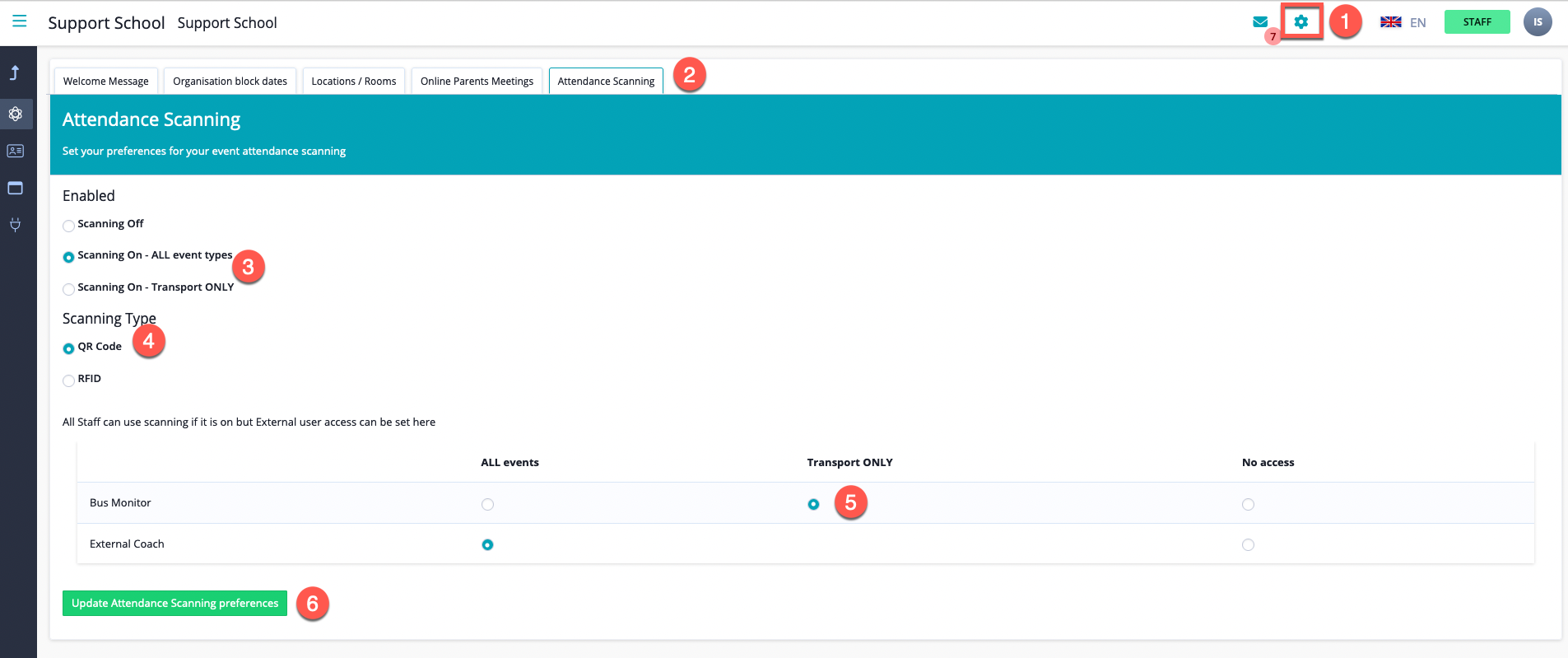 Setting up QR Code / RFID Scanning – SchoolsBuddy Help Centre