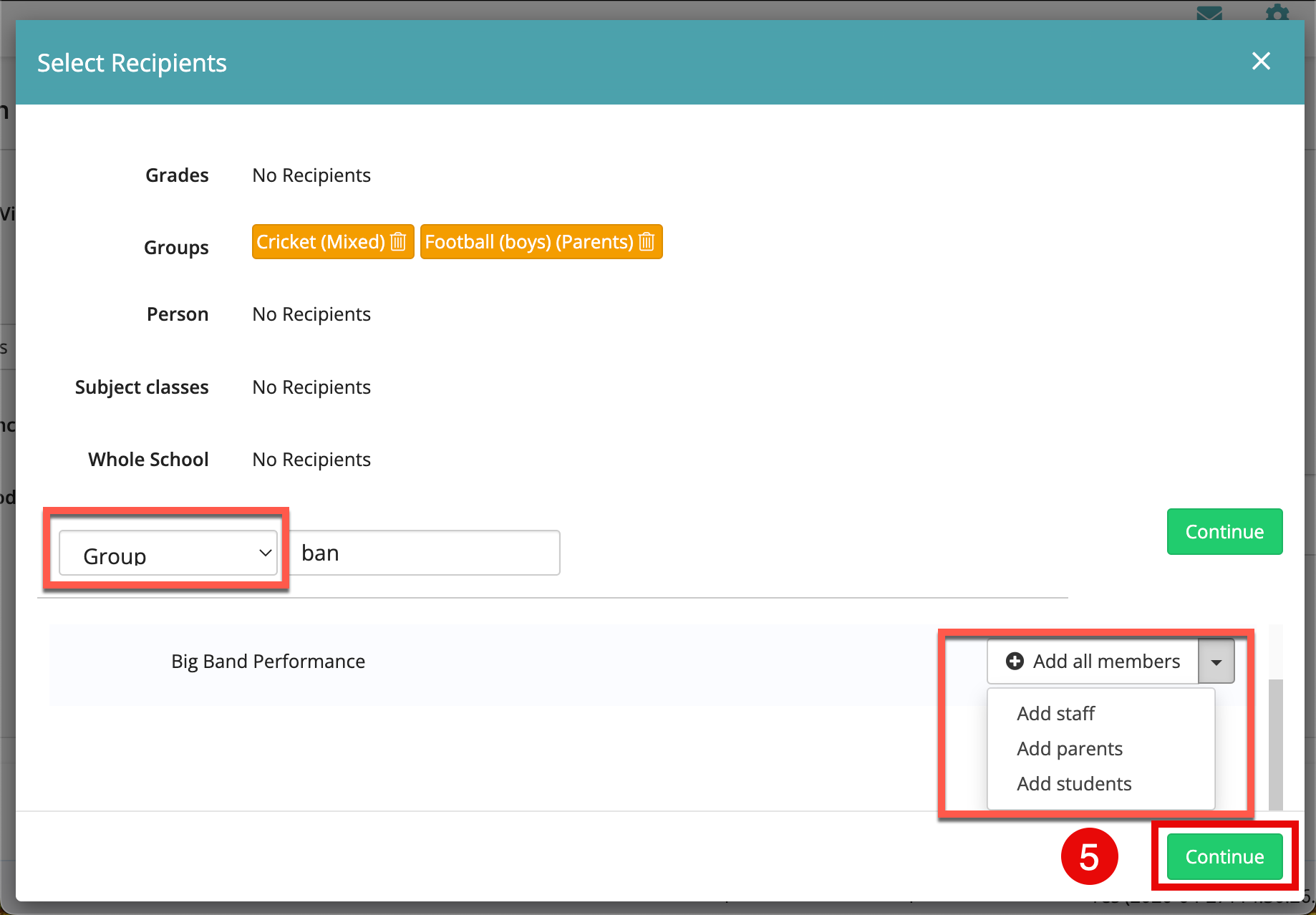 Sending Parents an SMS Message – SchoolsBuddy Help Centre
