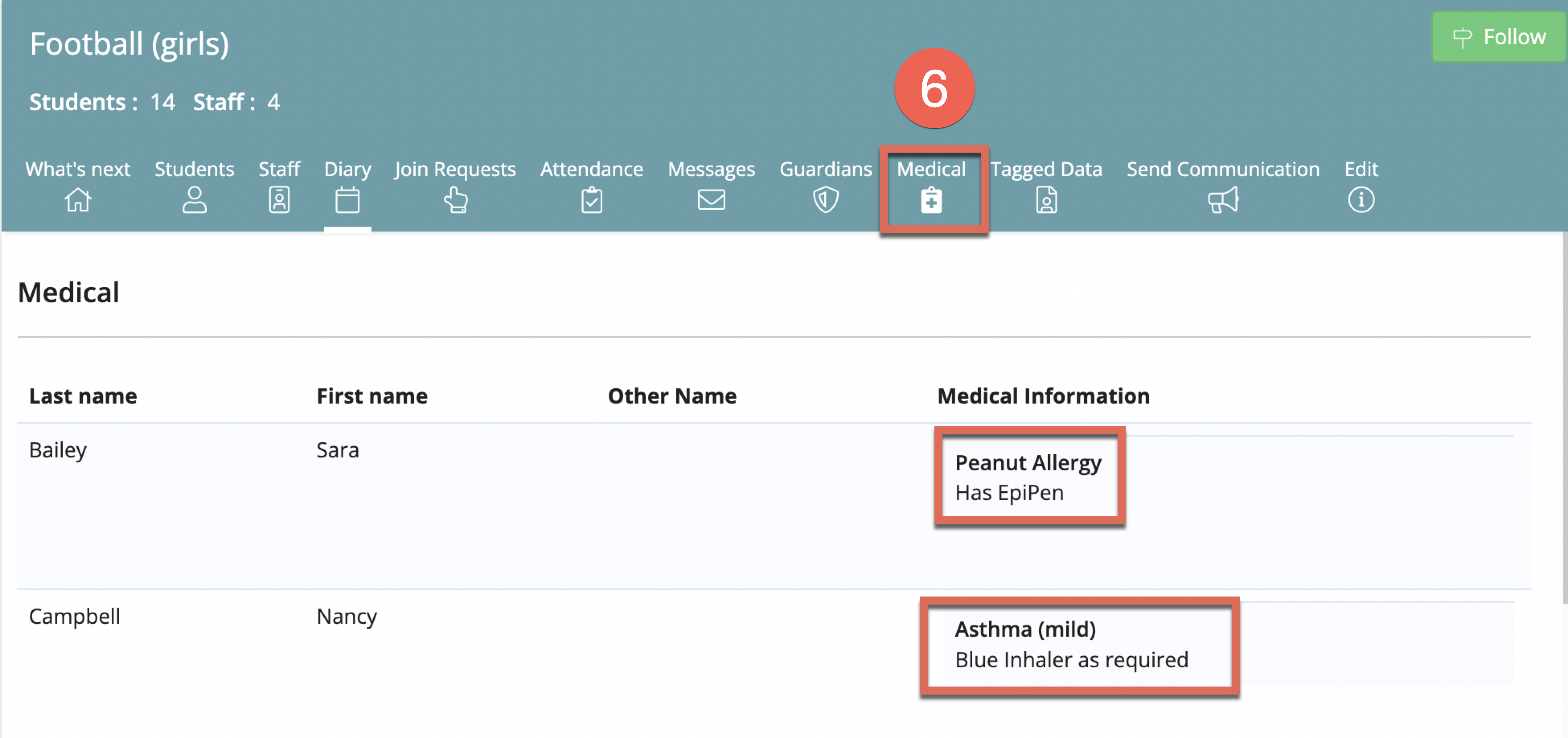 Medical Tab – SchoolsBuddy Help Centre
